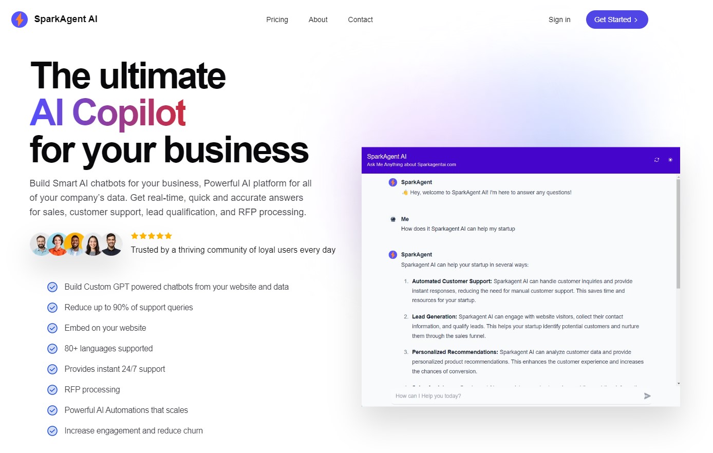 AI Agents for Business | Automate Support, Sales & Lead Conversion - SparkAgentAI